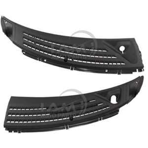 iamauto 91939 wiper cowl grille panel left & right set for 2004 2005 2006 2007 2008 ford f150 (includes retainers, washer nozzles, and hoses)