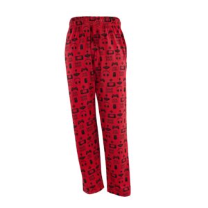 mooselander youth lounge pants in gamer graphic print, red, x-small