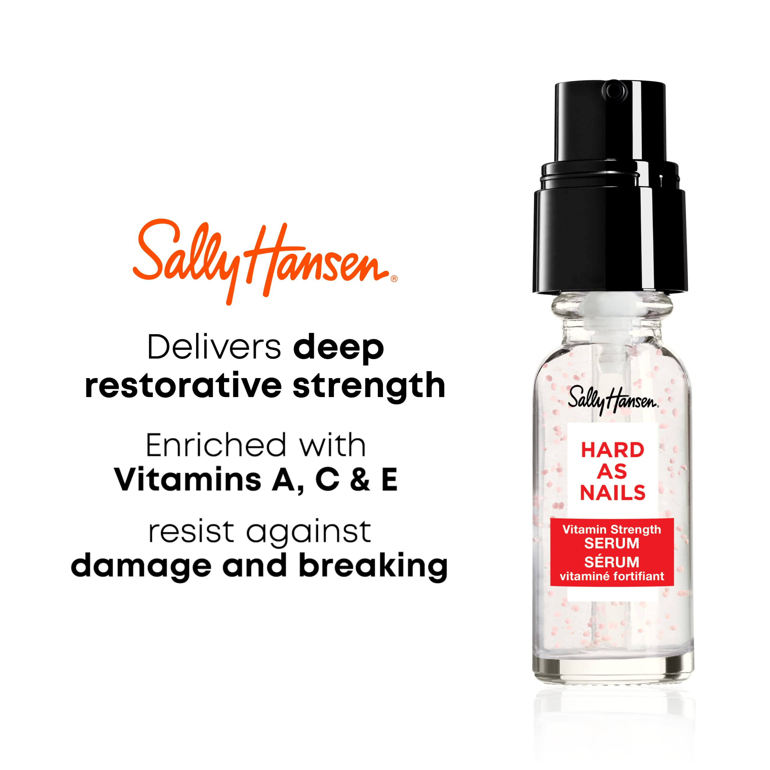 Sally Hansen Hard As Nails®, Vitamin Strength Serum™, Moisturizing Treatment, Nail Strengthener, Inlcudes Vitamins A, C, and E