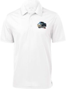 ford f-150 raptor pocket print textured polo, white small