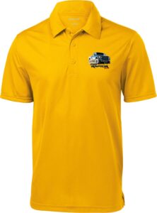 ford f-150 raptor pocket print textured polo, gold 3xl