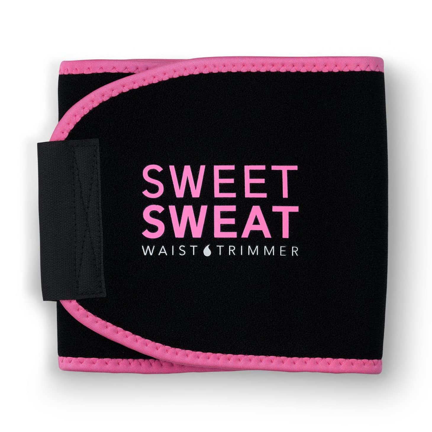 Sweet Sweat Waist Trimmer for Women and Men - Sweat Band Waist Trainer Belt for High Intensity Training and Gym Workouts, 5 Adjustable Sizes