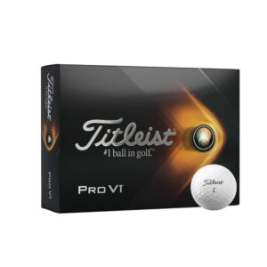 titleist pro v1 golf balls, white, standard play numbers (1-4), one dozen