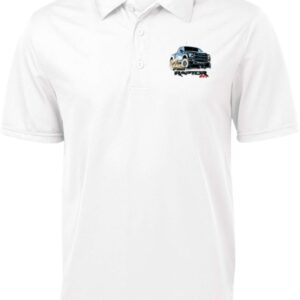 Ford F-150 Raptor Pocket Print Textured Polo, White 4XL