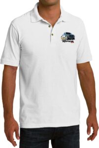 ford f-150 raptor pocket print pique polo, white small