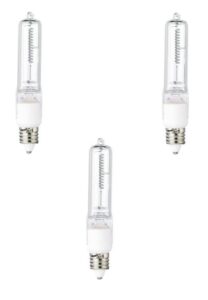 westinghouse 50w t4, e11 mini-can base clear 1300hr 600lm 120v halogen light bulb (3 pack)