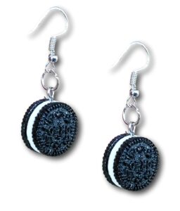 mini oreo cookie dangle drop kawaii earrings oh yeah! by pashal