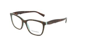 tiffany tf2175-8134 eyeglass frame havana/blue frame w/clear demo lens