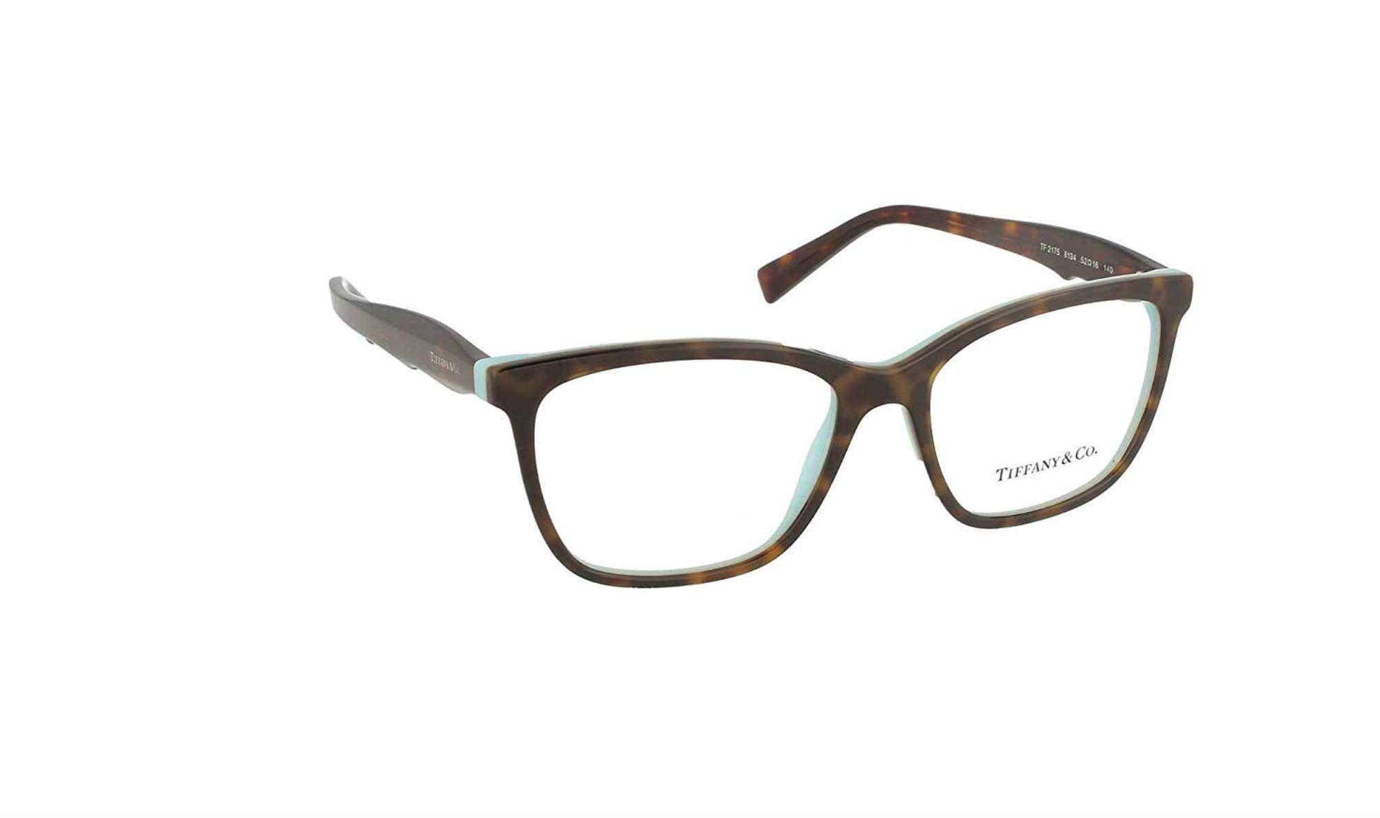 Tiffany TF2175-8134 Eyeglass Frame HAVANA/BLUE Frame W/Clear Demo Lens