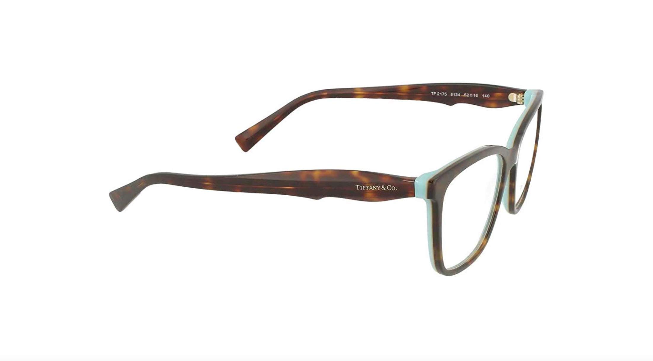 Tiffany TF2175-8134 Eyeglass Frame HAVANA/BLUE Frame W/Clear Demo Lens