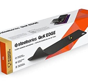 SteelSeries QcK Edge - Cloth Gaming Mouse Pad - stitched edge to prevent wear - optimized for gaming sensors - size XL