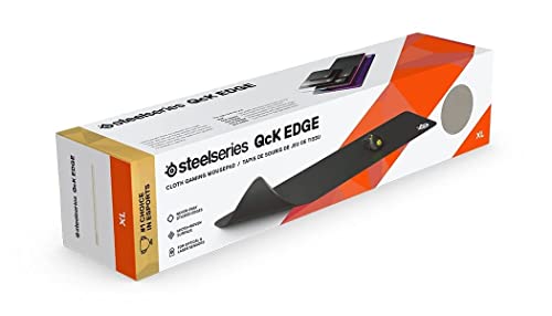 SteelSeries QcK Edge - Cloth Gaming Mouse Pad - stitched edge to prevent wear - optimized for gaming sensors - size XL