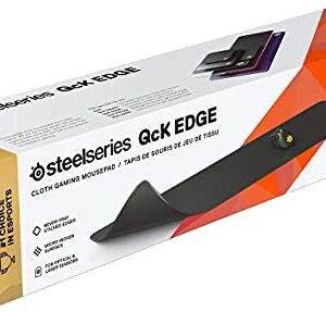 SteelSeries QcK Edge - Cloth Gaming Mouse Pad - stitched edge to prevent wear - optimized for gaming sensors - size XL