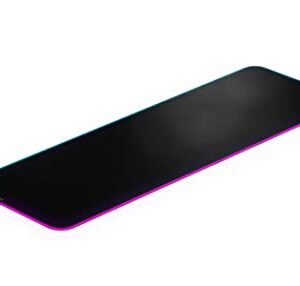 SteelSeries Gaming Mouse Pad 2 Zone RGB Illumination 9cm x 30cm x 0.4cm QcK Prism Cloth XL Black