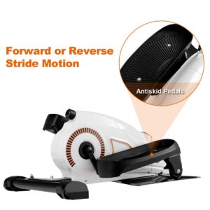 Gymax Elliptical Trainer, Step Machine Adjustable Compact Aerobic Fitness Exercise Equipment Portable Mini Stepper Machine, Suitable for Home Office Exercise