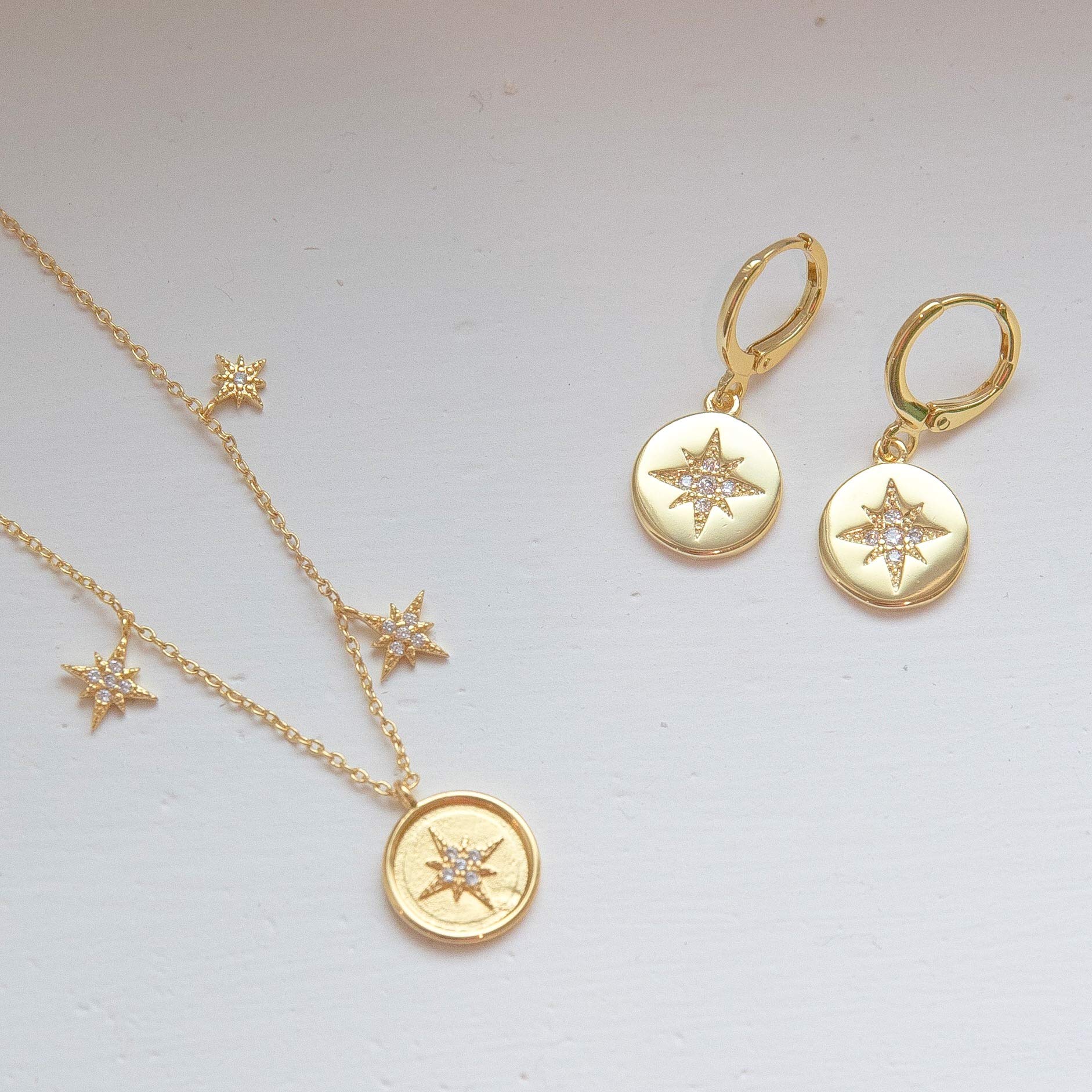 Star Earrings for Women - Small Hoop Earrings - Dangle Earrings - Drop Earrings - Hoop Earrings - Huggie Earrings