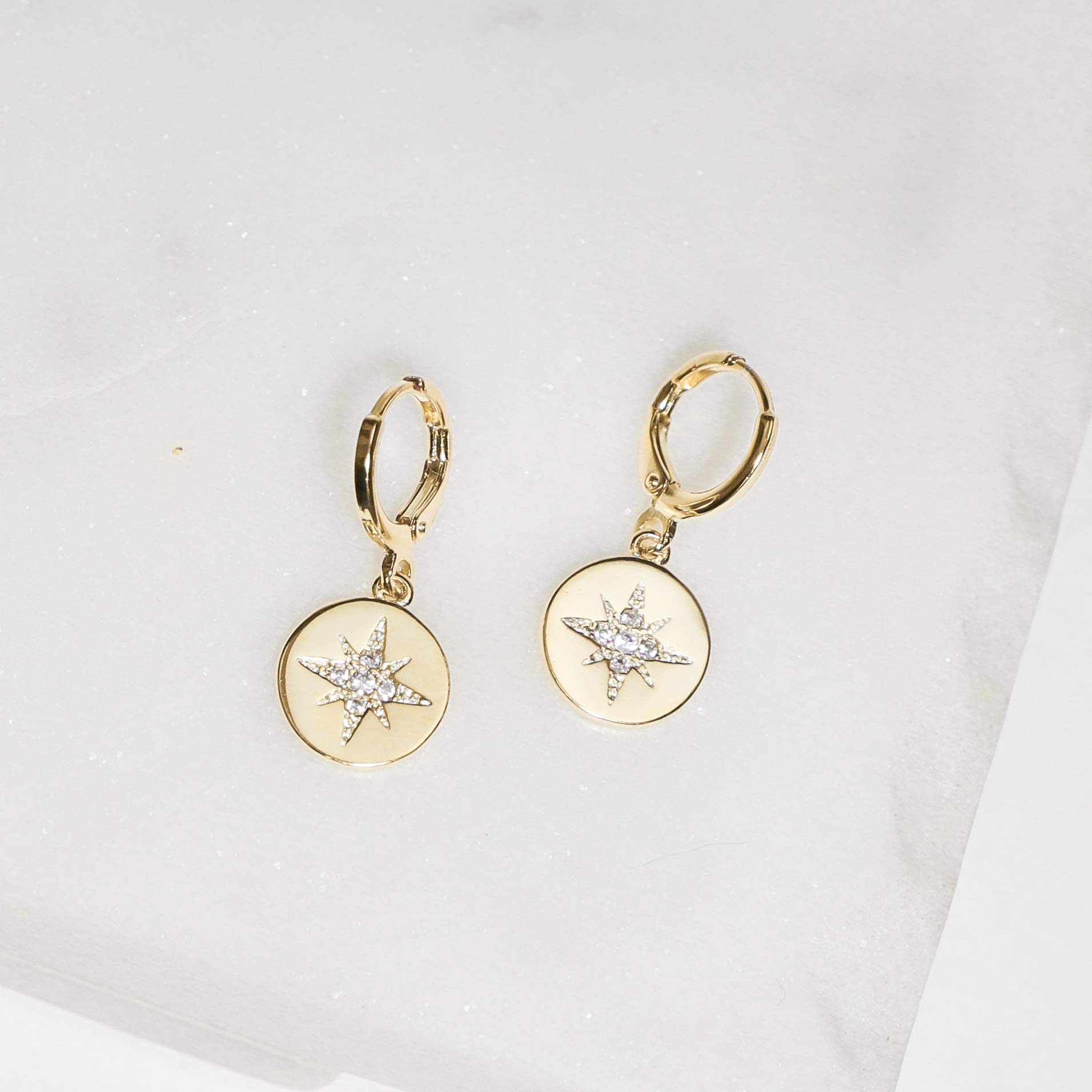 Star Earrings for Women - Small Hoop Earrings - Dangle Earrings - Drop Earrings - Hoop Earrings - Huggie Earrings