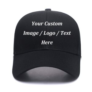 custom baseball hat,snapback.design your own adjustable metal strap dad cap visors black