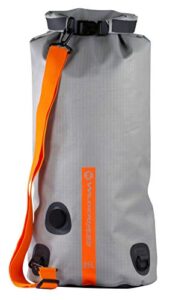 wilderness systems waterproof xpel dry bag with valve & shoulder strap - size - converts to cooler, grey, 35l