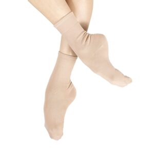 natalie dancewear womens skin tone ankle dance socks light nsock