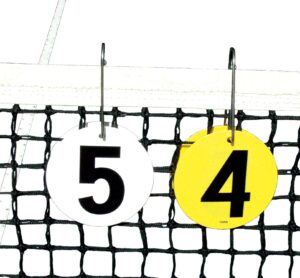 tourna portable tennis score keeper, fits over net