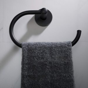 KRAUS Elie Bathroom -Towel Ring, Matte Black Finish, KEA-18825MB