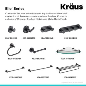 KRAUS Elie Bathroom -Towel Ring, Matte Black Finish, KEA-18825MB