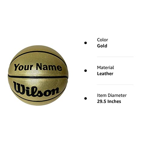 WILSON Customized Personalized NCAA Black and Gold Basketball Official Size 29.5"