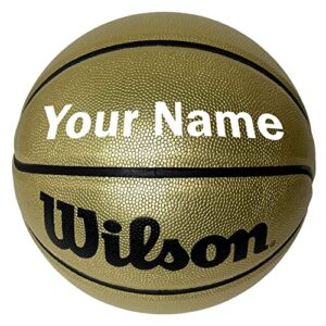 WILSON Customized Personalized NCAA Black and Gold Basketball Official Size 29.5"