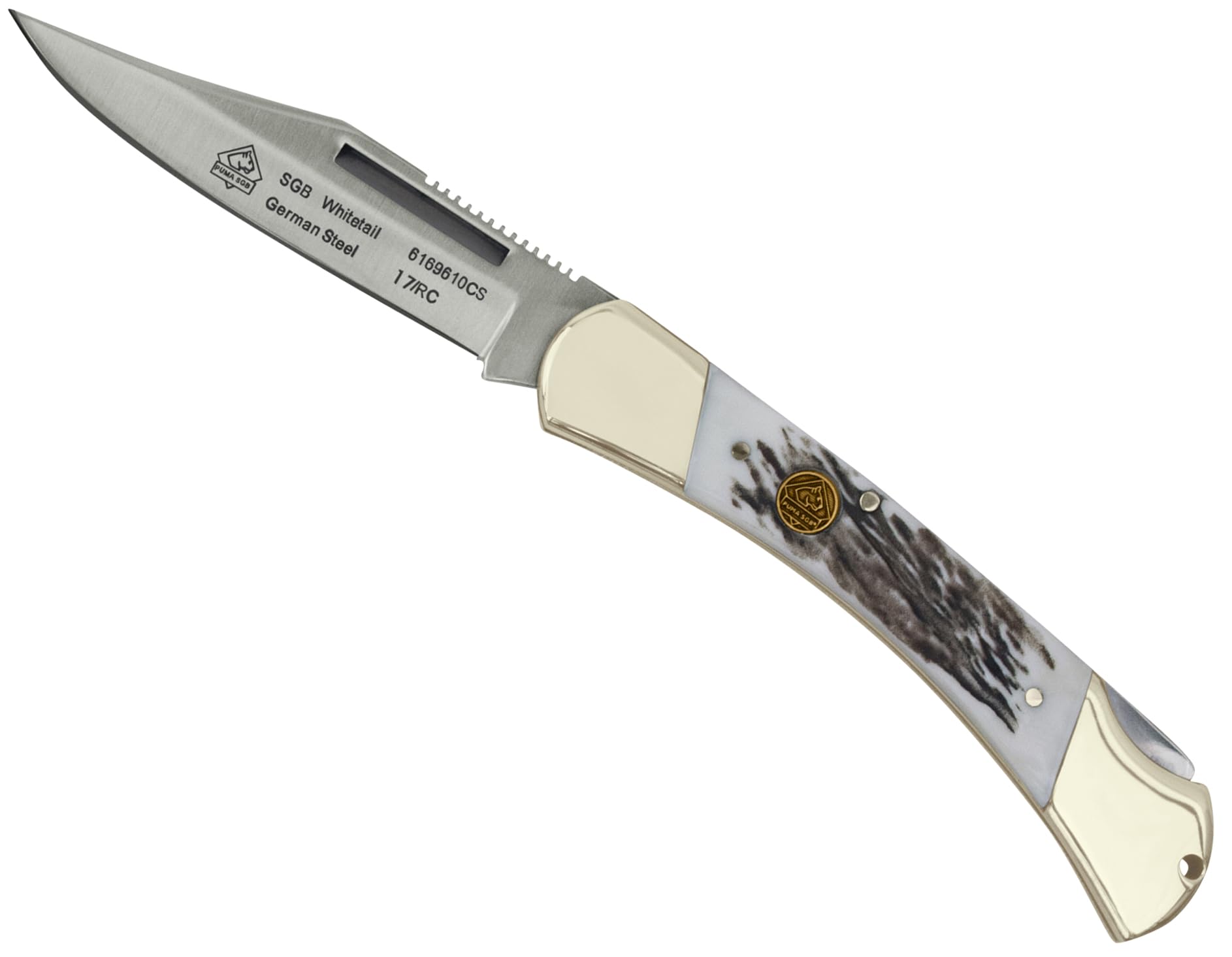 PUMA SGB Whitetail POM Commando Staghorn Hunting Pocket Knife