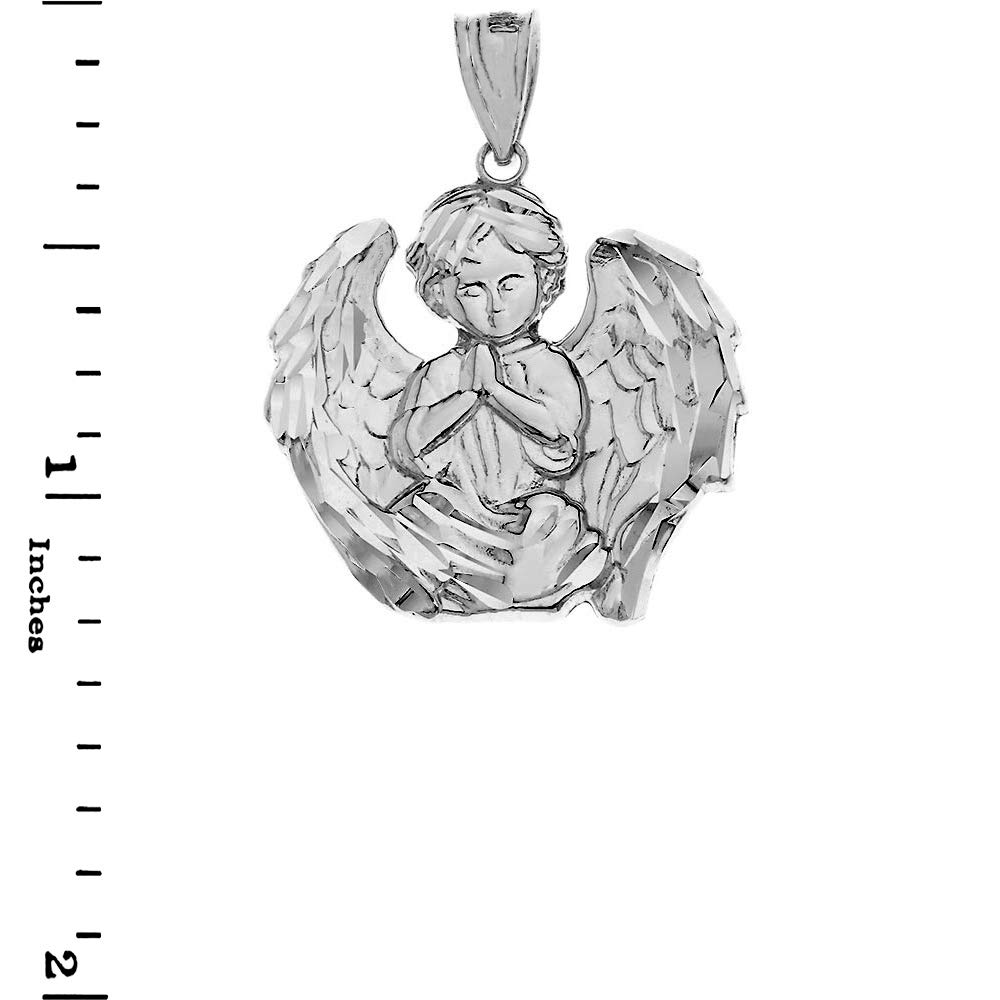 Elegant 925 Sterling Silver Guardian Angel Charm Praying Pendant