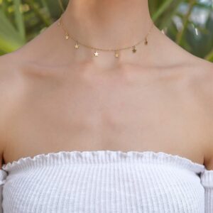 Star Choker Necklace (Yellow Gold)