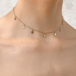 Star Choker Necklace (Yellow Gold)