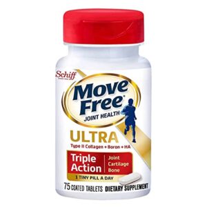 move free type ii collagen, boron & ha ultra triple action tablets, move free (75 count in a bottle) 1 ea