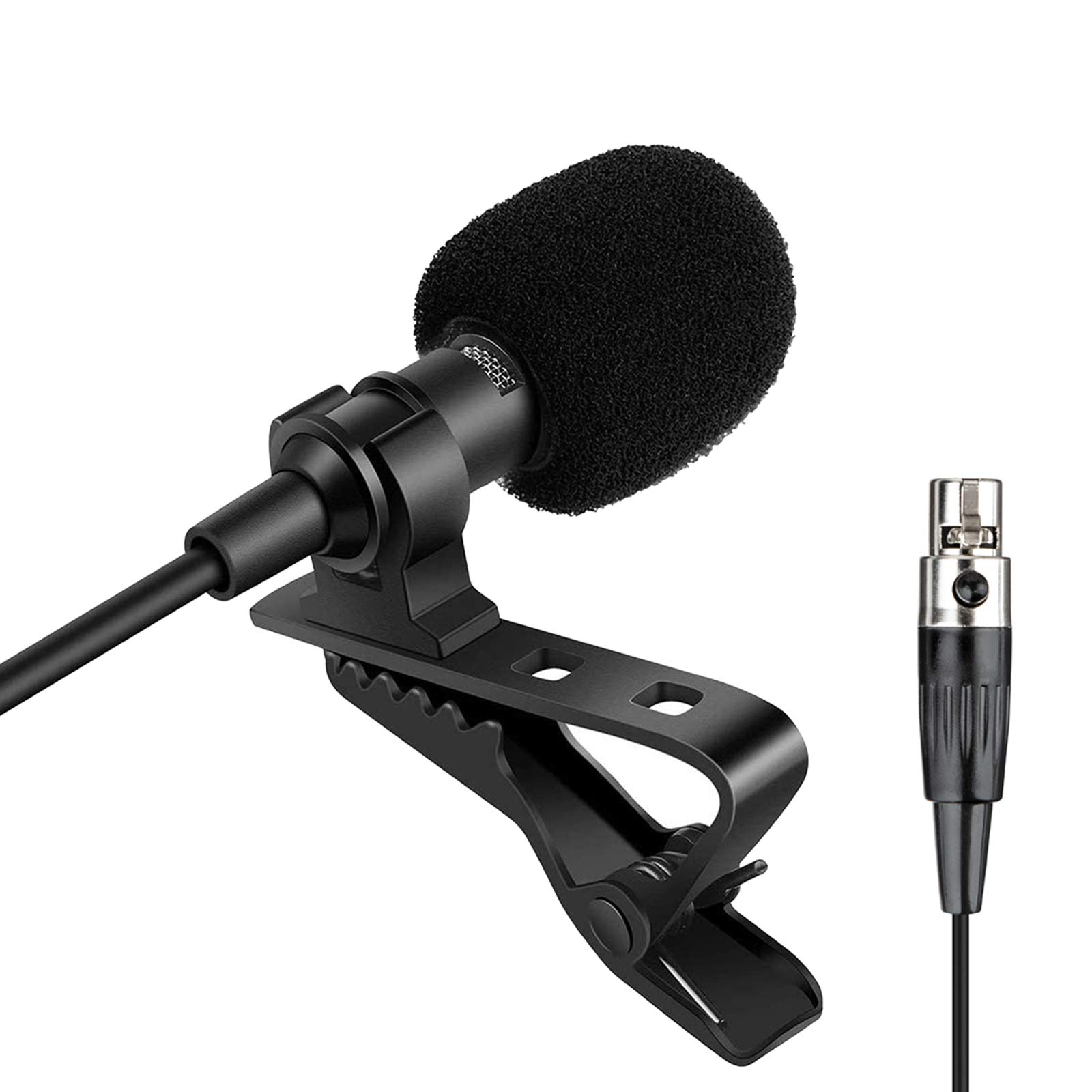 Sujeetec Lavalier Microphone Lapel Microphone Compatible with Shure Wireless Transmitter - Unidirectional Condenser Mic - Mini XLR TA4F Plug