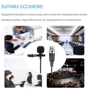 Sujeetec Lavalier Microphone Lapel Microphone Compatible with Shure Wireless Transmitter - Unidirectional Condenser Mic - Mini XLR TA4F Plug