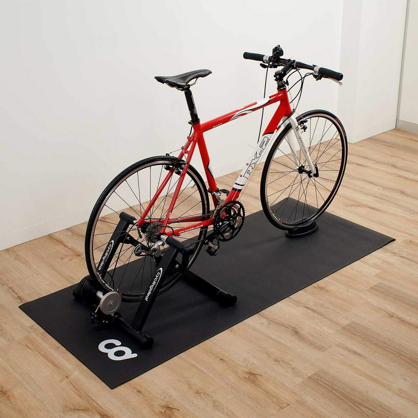 CyclingDeal Bike Trainer Floor Mat - Compatible with Indoor Exercise Stationary Bike Treadmill Elliptical Waterproof Gym Flooring Equipment - Indoor Cycle Stepper - Soft 30" x 72" (76 x 183cm)