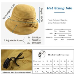 Womens 1920 Vintage Fedora Bowler Cloche Bucket Church Derby Party Hat Fall Winter Floppy Ladies Black