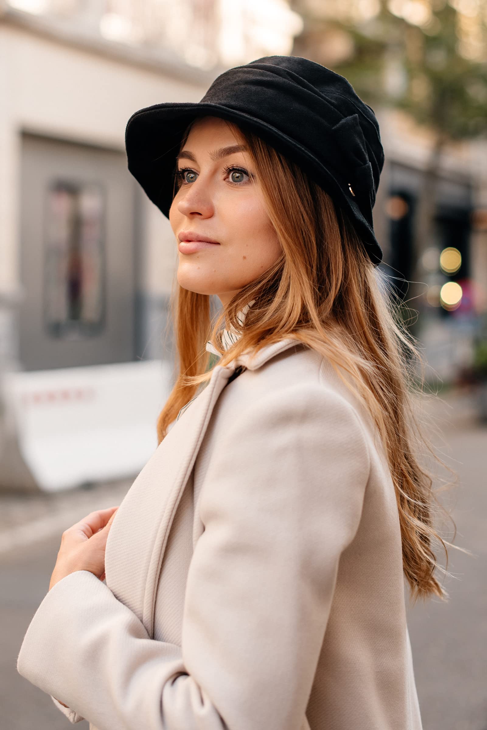 Womens 1920 Vintage Fedora Bowler Cloche Bucket Church Derby Party Hat Fall Winter Floppy Ladies Black