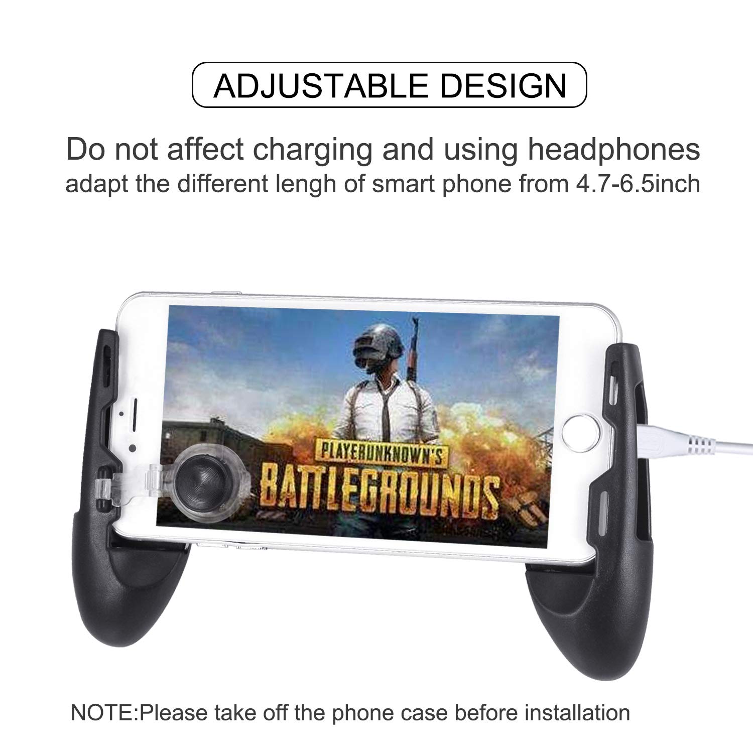 Newseego Mobile Game Controllers, Phone Triggers for Mobile Phone, Shooter Sensitive Controller Joysticks Gamepad for Knives Out/Rules of Survival(1 Pair Triggers + 3 in 1 Portable Gamepad)