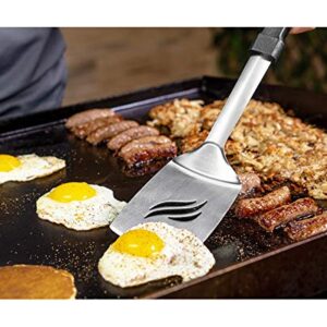 Blackstone 5051 Griddle Accessories Set Heat Resistant 6 Piece Stainless Steel Outdoor Indoor Grilling Utensils Hibachi Tools Kit-16, 16 Inch Tongs, Fork, 16” Ladle, 2 Extra-Long Spatula