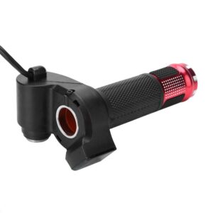 VGEBY Throttle Handle, Throttle Accelerator Handle Grips and Cable Set for 12-84V Electric Bike or Scooters(Red) and Spare Parts Ebike Throttle Scooter Throttle Thumb