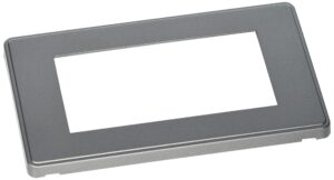 mk dimensions 4 module euro frame dark silver synthetic finish frontplate