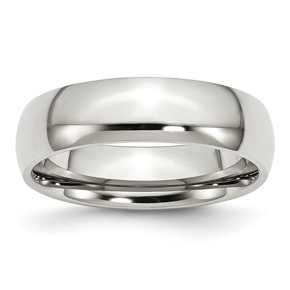 BillyTheTree Jewelry Stainless Steel 6mm Polished Band Ring| Ring Size| 11