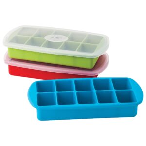 joie assorted colors silicone 10 slot ice cube tray, one size