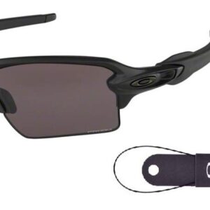 Oakley Flak 2.0 XL OO9188 918873 59M Matte Black/Black Prizm Sunglasses For Men+BUNDLE Accessory Leash Kit+ BUNDLE with Designer iWear Eyewear Kit