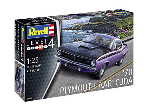 Revell 07664 :25 1970 AAR 'Cuda' Plastic Model Kit 1/25