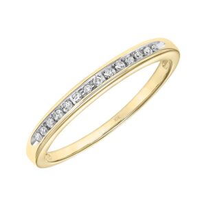 brilliant expressions 10k yellow gold 1/20 cttw conflict free diamond channel-set wedding or anniversary band (i-j color, i2-i3 clarity), size 7