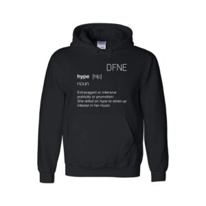 dfne hype black hooded sweatshirt (small)