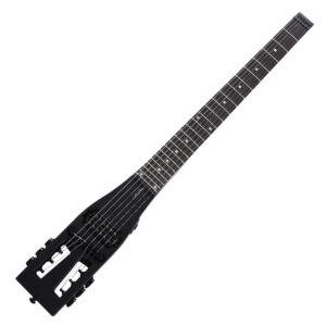 anygig electric guitar practice portable travel 82cm 1.6kg black matte 25.5" full scale with gigbag right handed